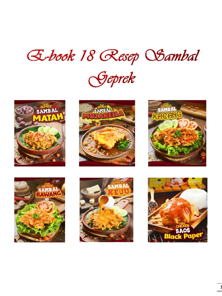 E-Book 18 Resep Sambal Geprek | PDF