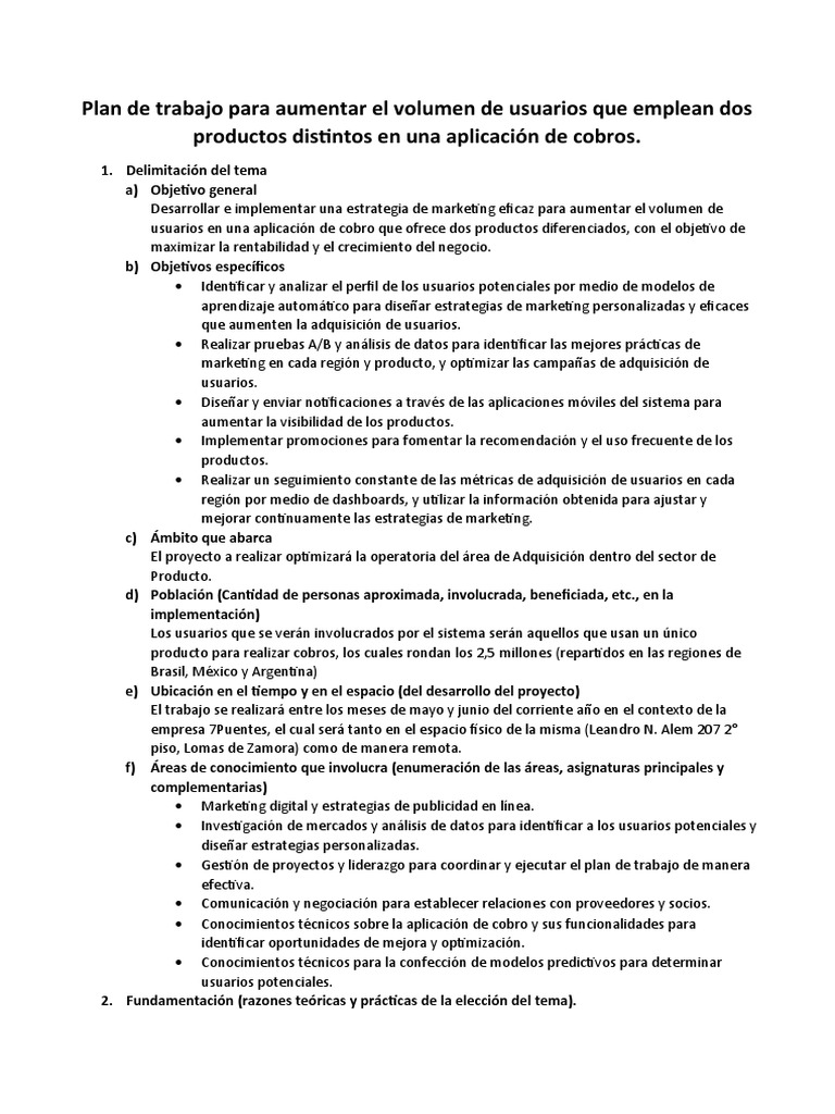 PPS2 Plan de Trabajo | PDF | Marketing | Publicidad