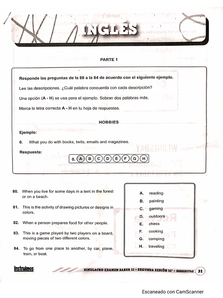 Saber 11 English | PDF Saber 11 English | PDF
