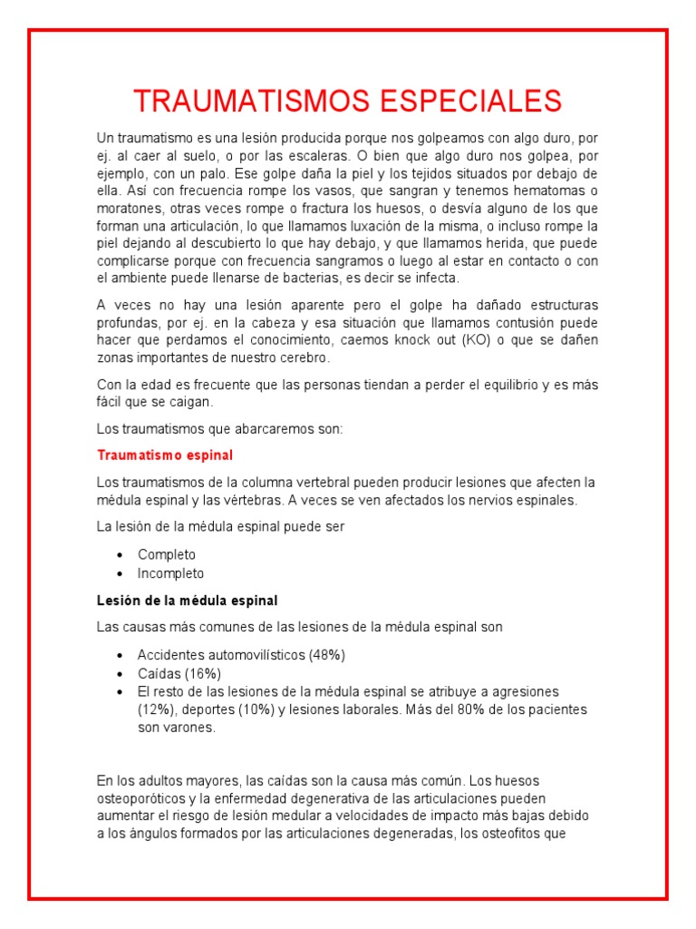 Comprehensive Review of Common Trauma Injuries | PDF