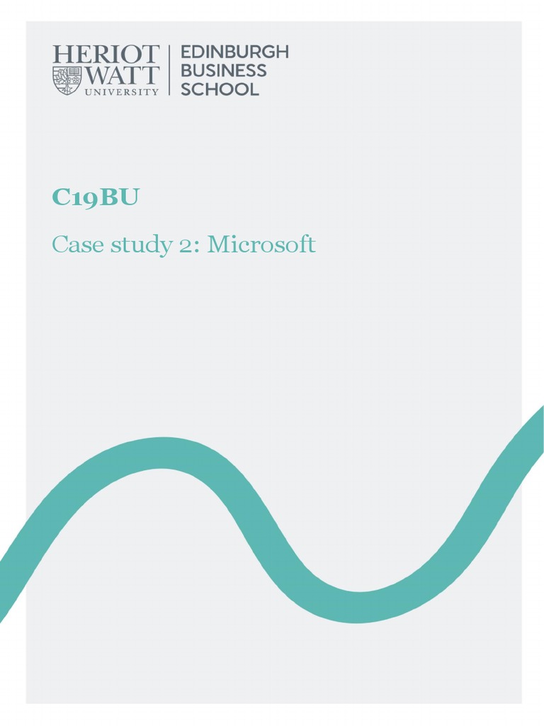 C19BU Microsoft Case Study PDF | PDF