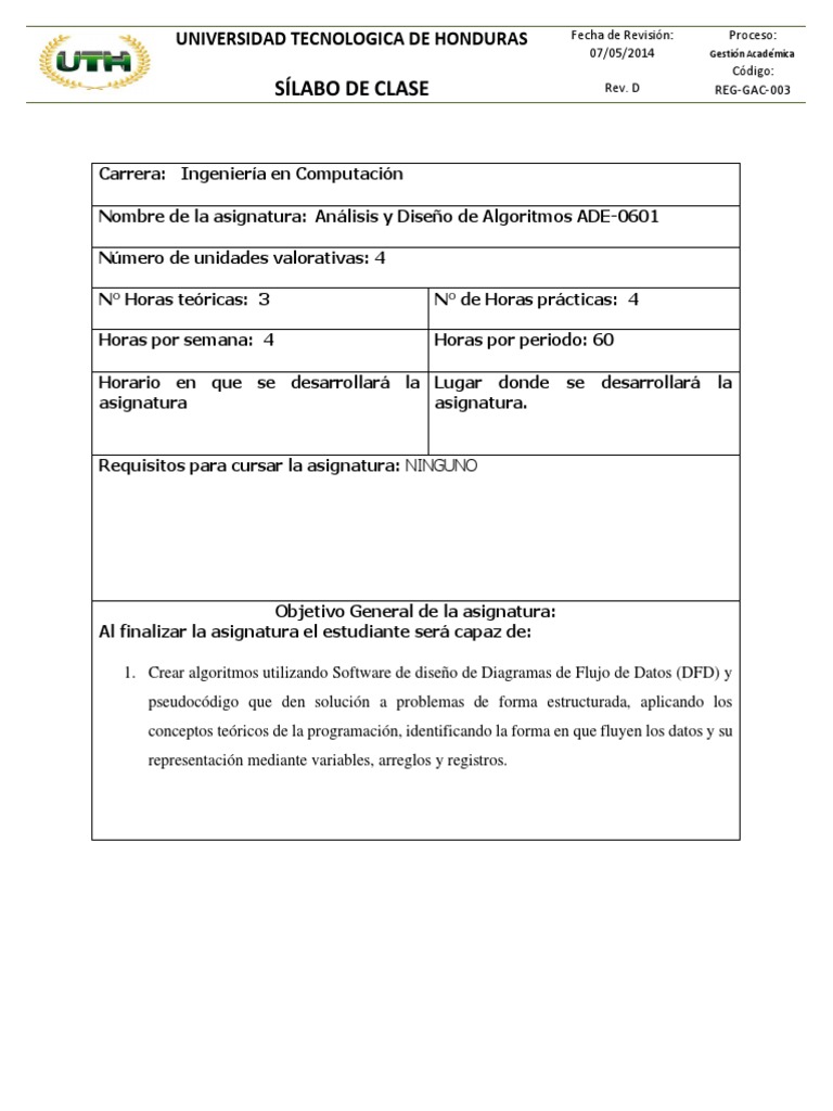 Analisis y Diseno de Algoritmos ADE 0601 PDF | PDF | Informática ... Analisis y Diseno de Algoritmos ADE 0601 PDF | PDF | Informática ...