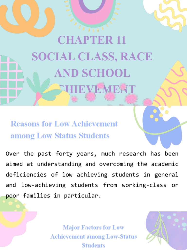 Social Class, Race and School Achievement | PDF
