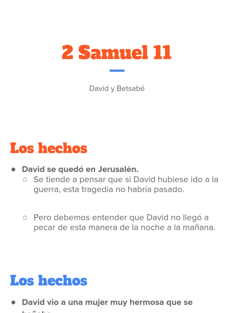 David y Betsabé: Pecado y Consecuencias | PDF