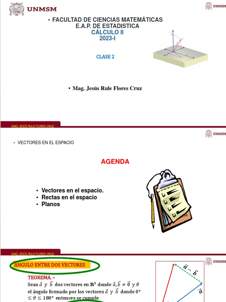 Clase 2 de Cálculo III PDF | PDF | Vector Euclidiano | Geometria plana) Clase 2 de Cálculo III PDF | PDF | Vector Euclidiano | Geometria plana)