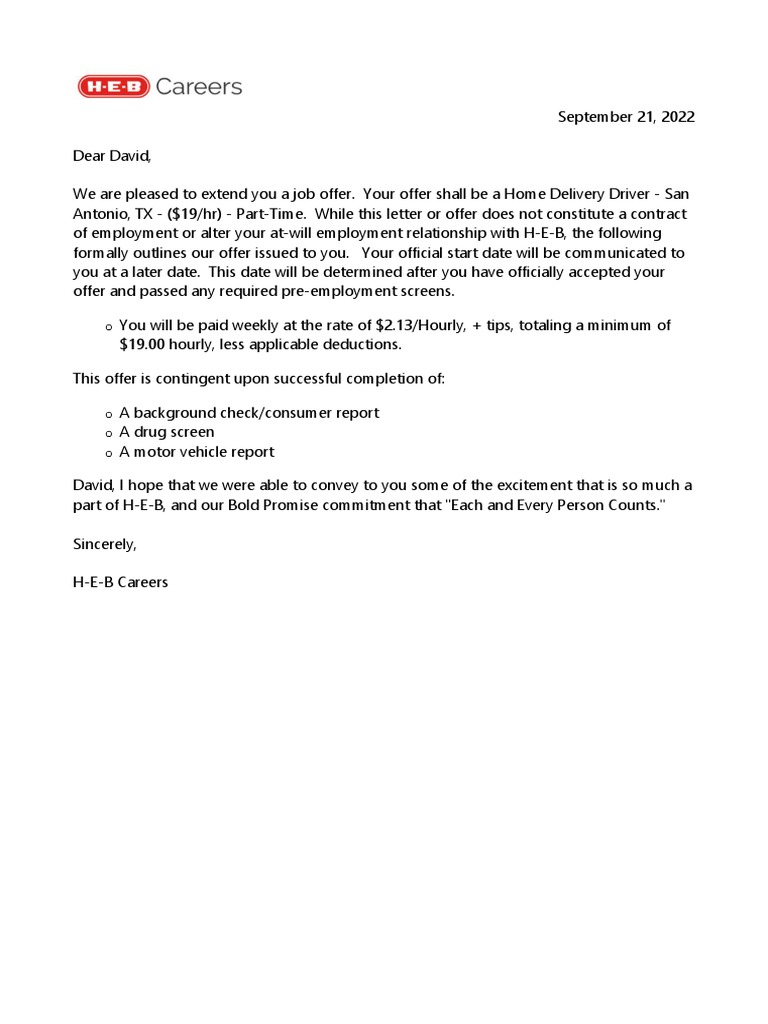 Offer Letter | PDF