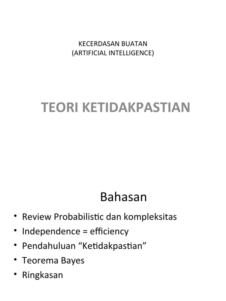 Kecerdasan Buatan Pertemuan 8 | PDF