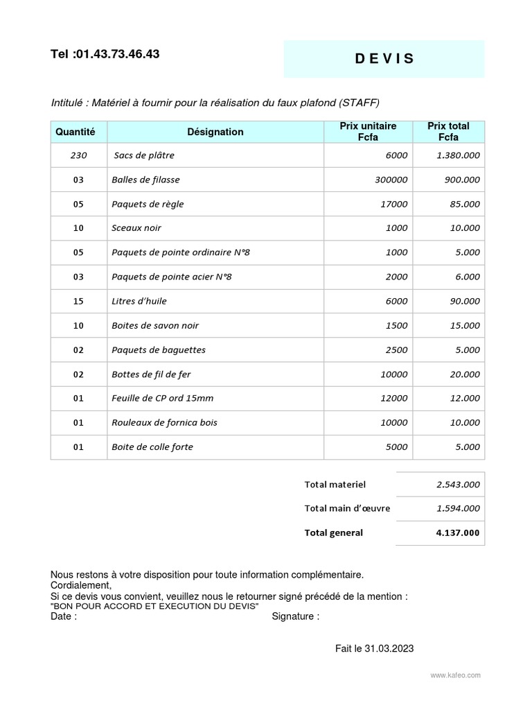 Modele Devis Word PDF | PDF