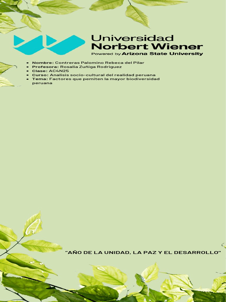 Biodiversidad del Perú: Factores Clave | PDF | Biodiversidad | Agricultura