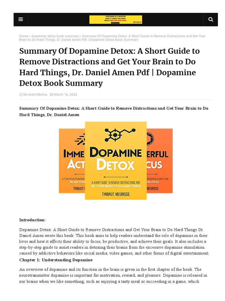 WWW Mrankitmishra in 2023 03 Summary of Dopamine Detox Short Guide HTML ... WWW Mrankitmishra in 2023 03 Summary of Dopamine Detox Short Guide HTML ...