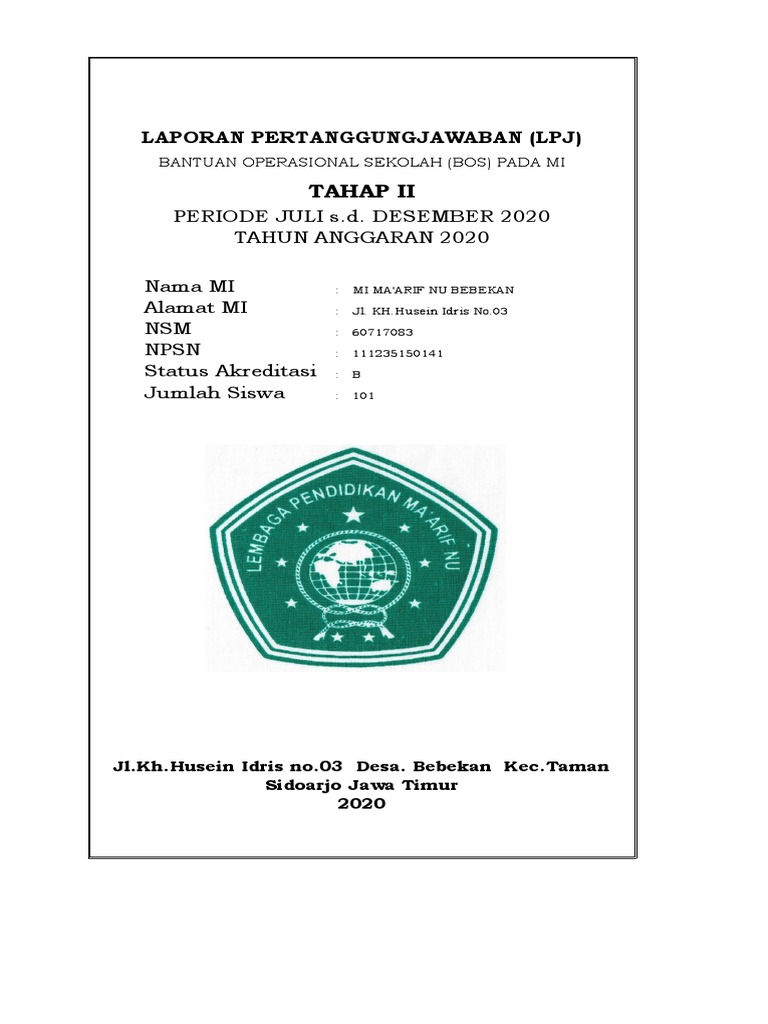 LPJ BOSREG TAHAP 2 2020 MI BEBEKAN.xlsx | PDF