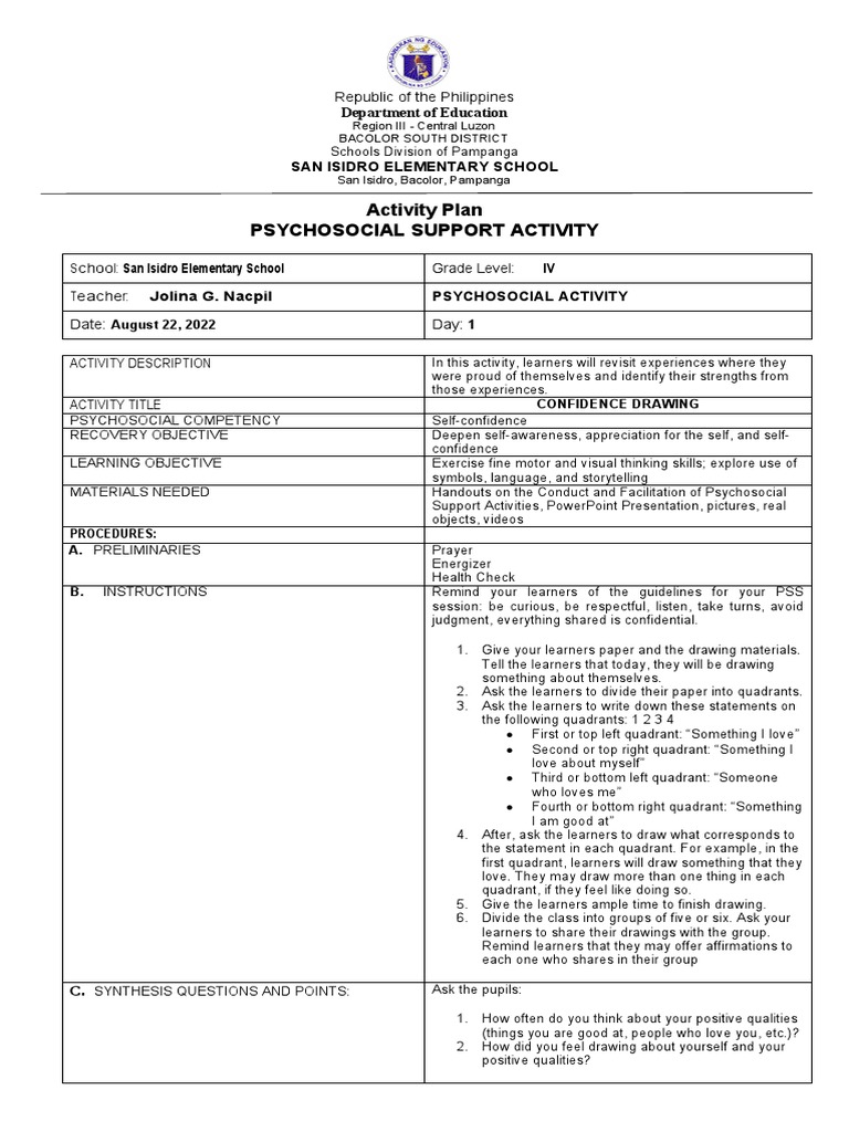 Lesson Plan in Homeroom Guidance | PDF | Learning | Cognition