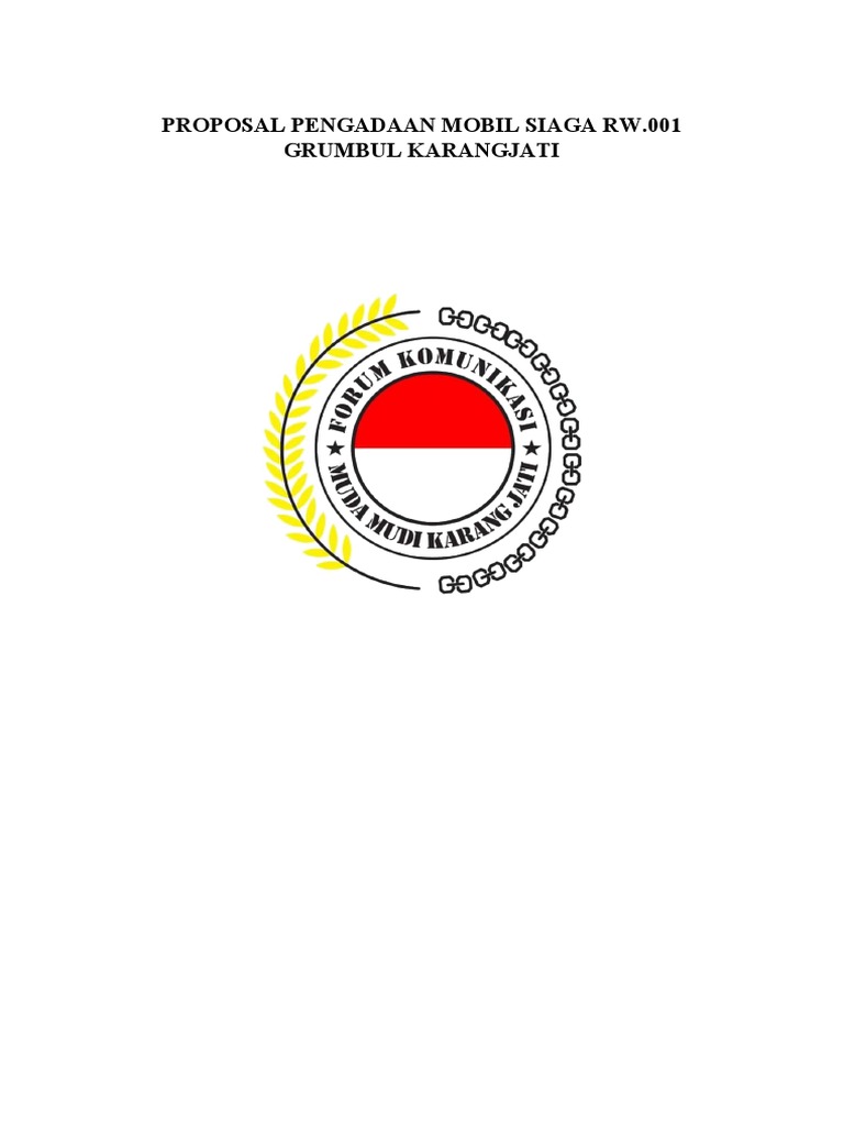 Proposal Pengadaan Mobil Siaga RW | PDF