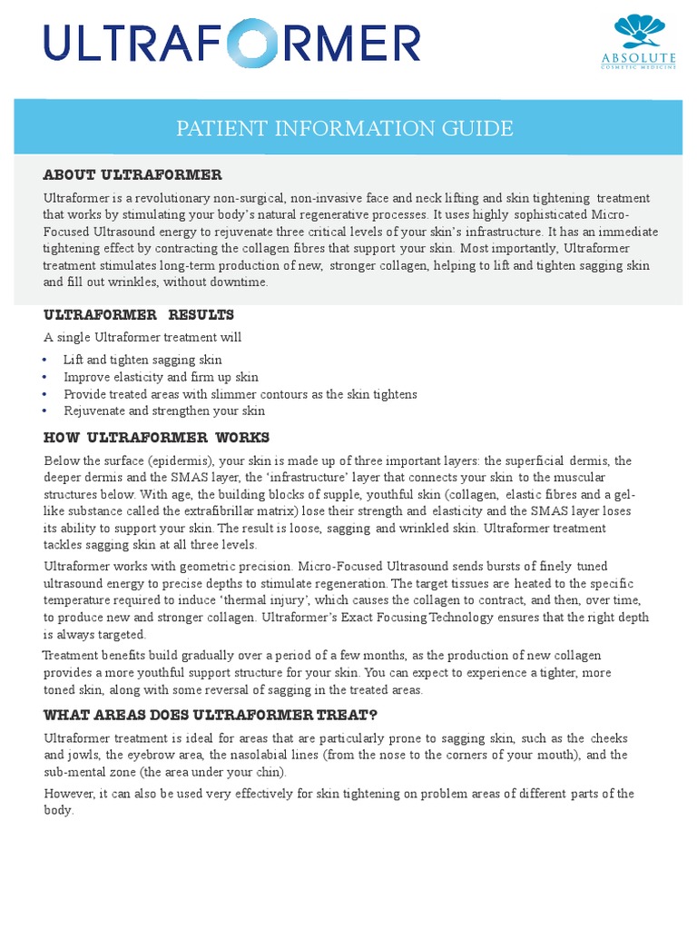 Ultraformer Info After Care | PDF | Skin | Collagen