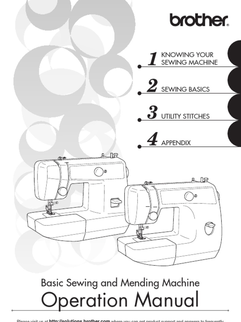 Brother Sewing Machine Instructions | PDF | Sewing Machine | Ac Power ...