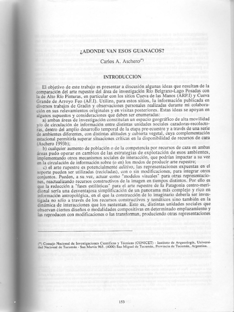 Adonde Van Esos Guanacos - Aschero - 1993 PDF | PDF