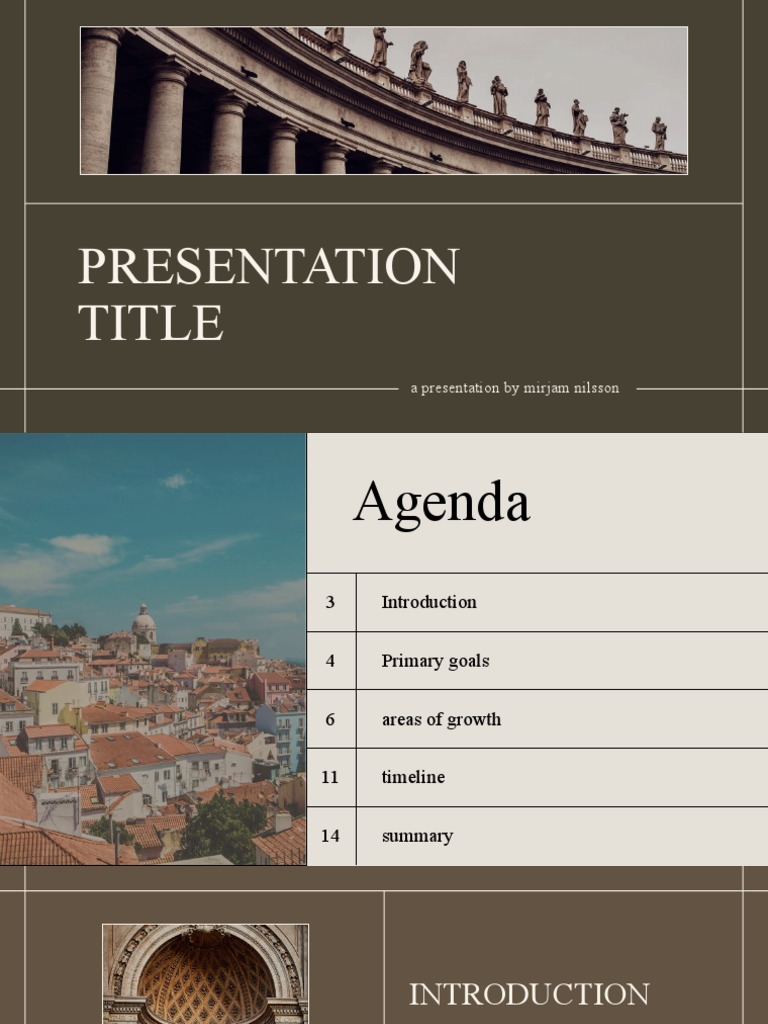 Presentation Title: A Presentation by Mirjam Nilsson | PDF