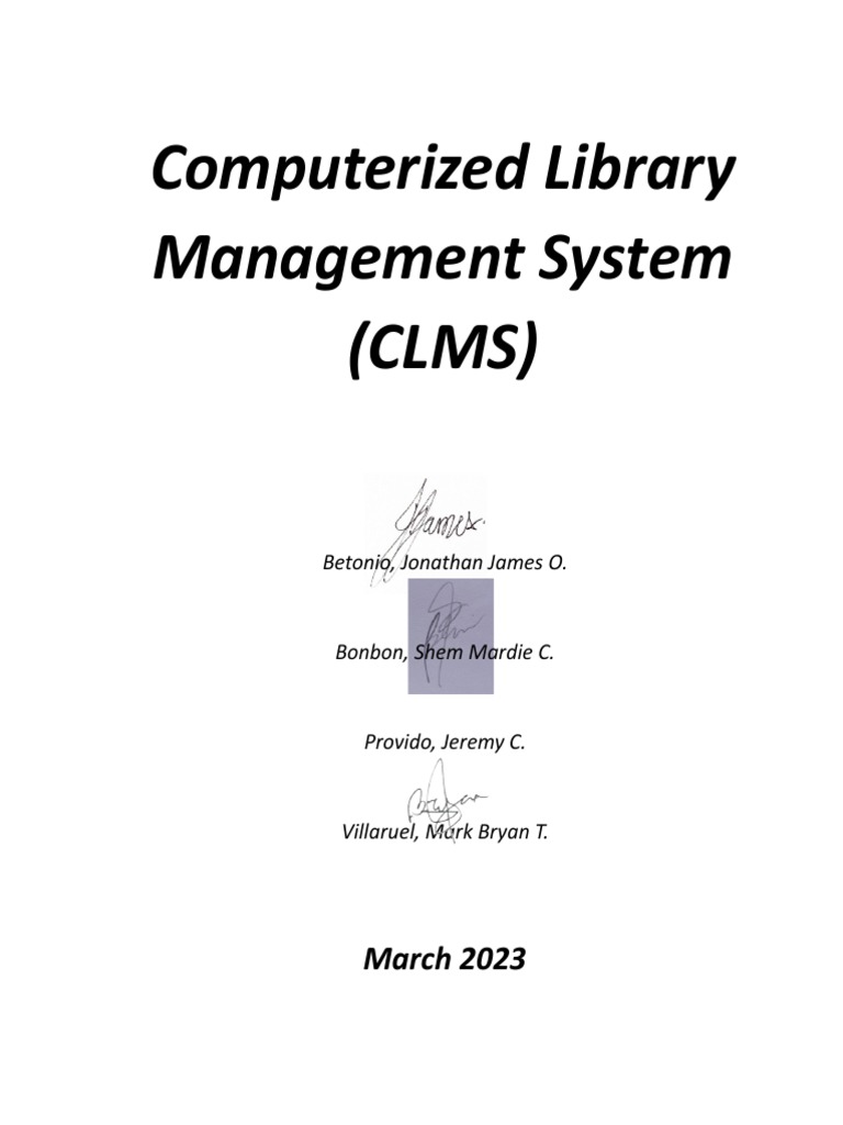 CLMS Computerized Library Management System | PDF | Libraries | Software