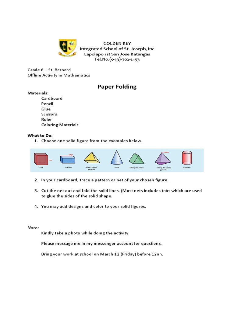 Paper Folding PDF | PDF
