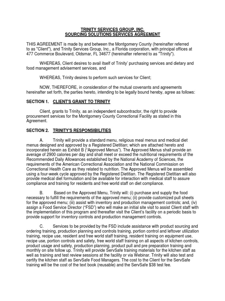 Trinity Contract | PDF