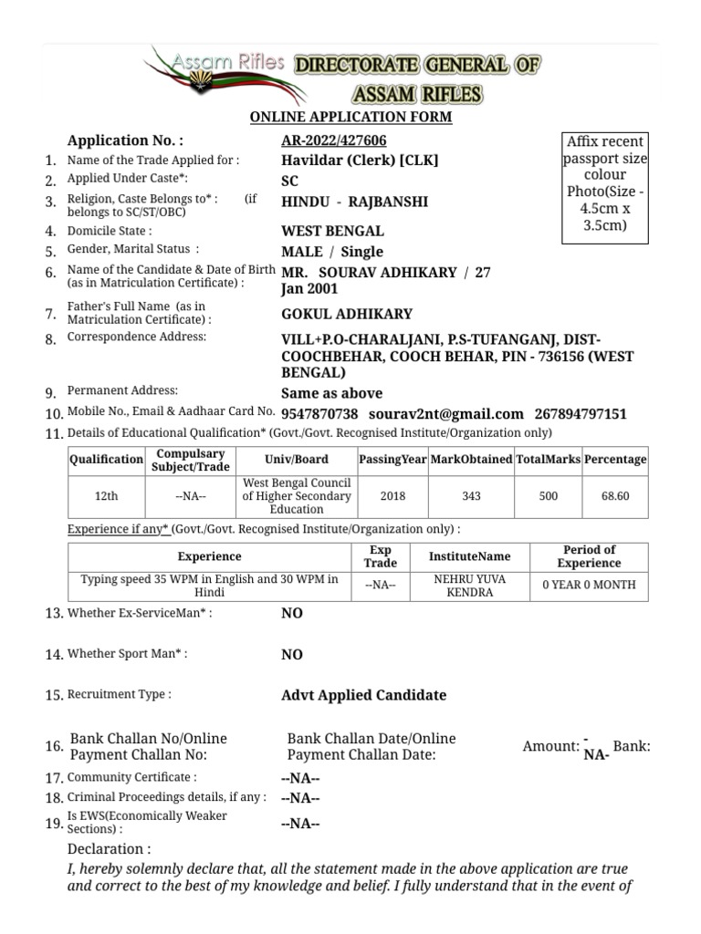 Assam Rifle 2 PDF | PDF