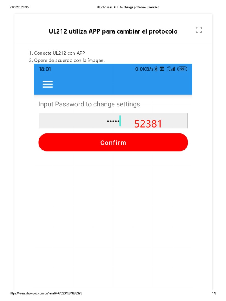 UL212 Uses APP to Change Protocol--ShowDoc | PDF