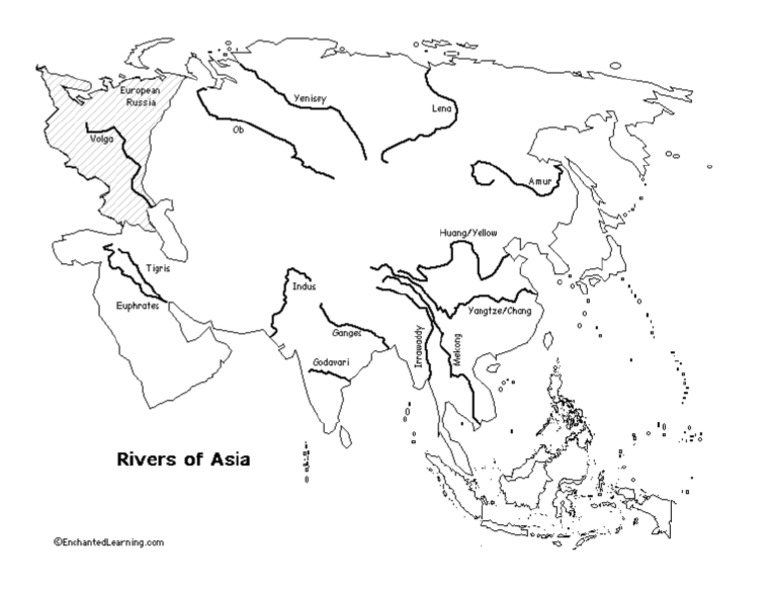 Labeling map asia