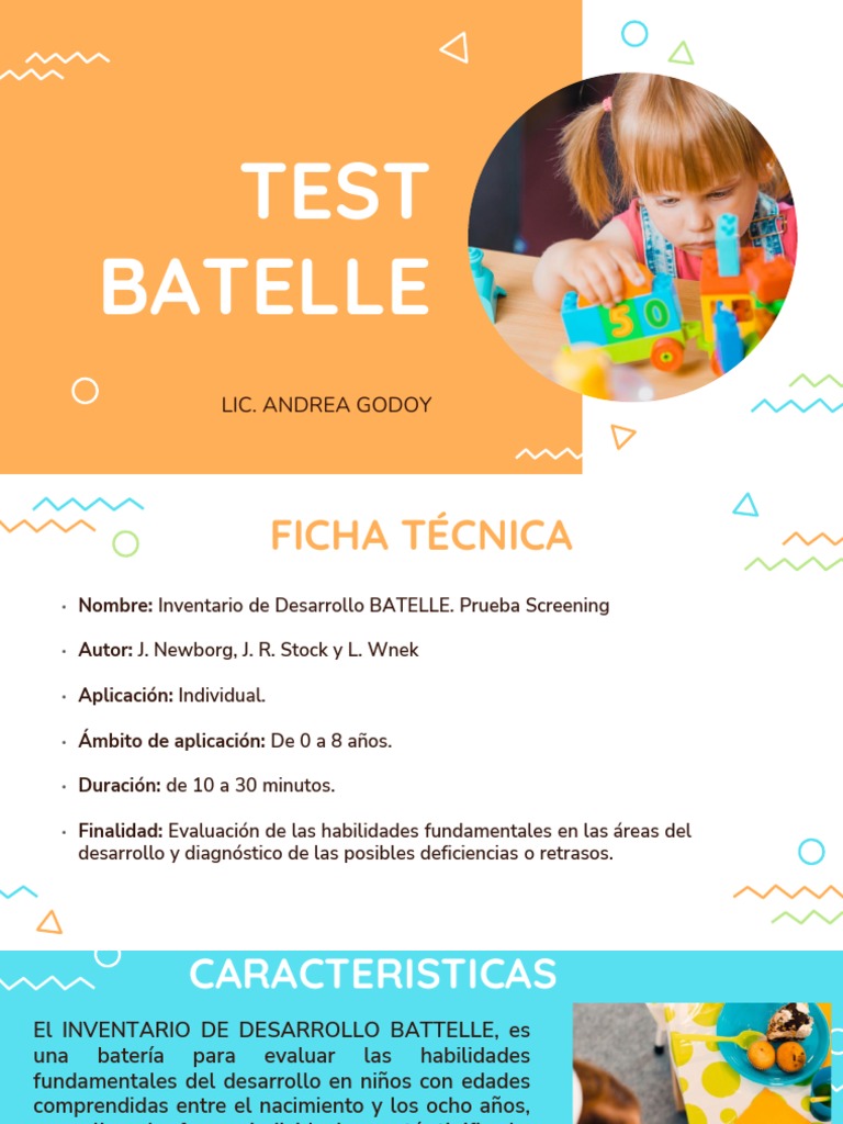 Prueba de Desarrollo Battelle: Ficha Técnica | PDF