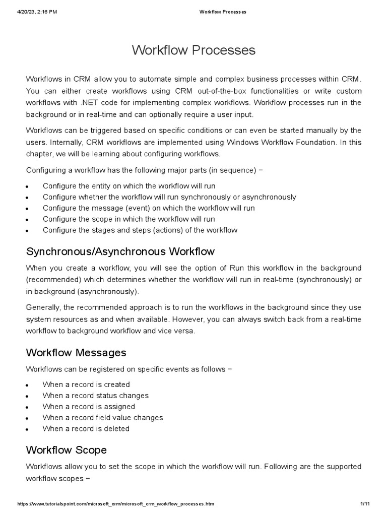 crm Workflow Processes.pdf | PDF | Customer Relationship Management ...