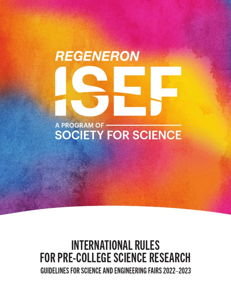 ISEF Rules and Guidelines PDF | PDF