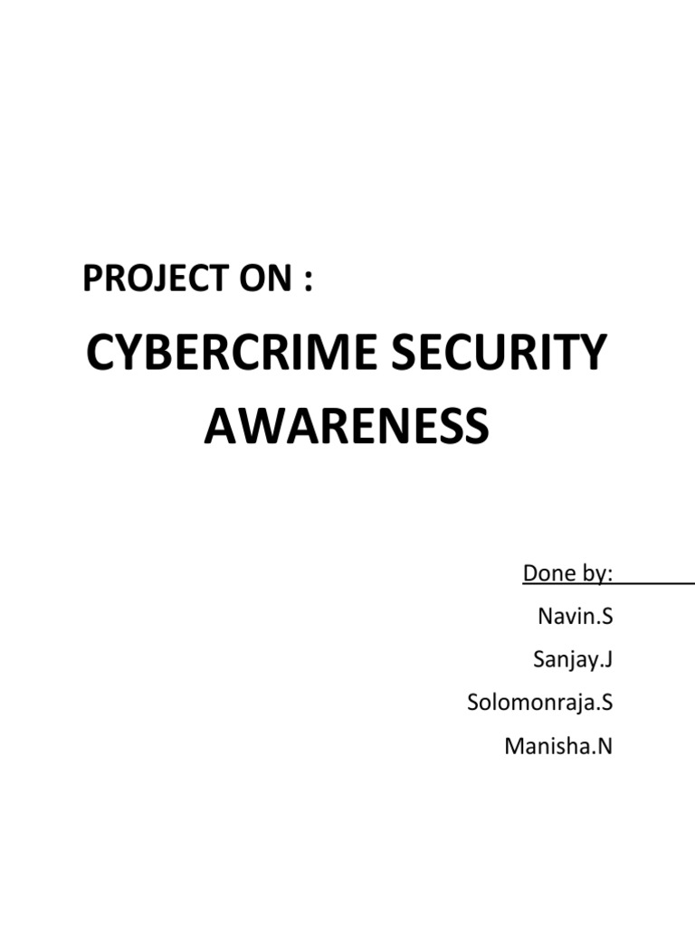 Cyber Security Awareness | PDF