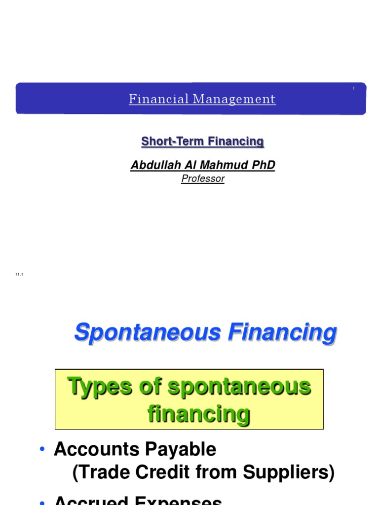 Financial Management: Short-Term Financing | PDF
