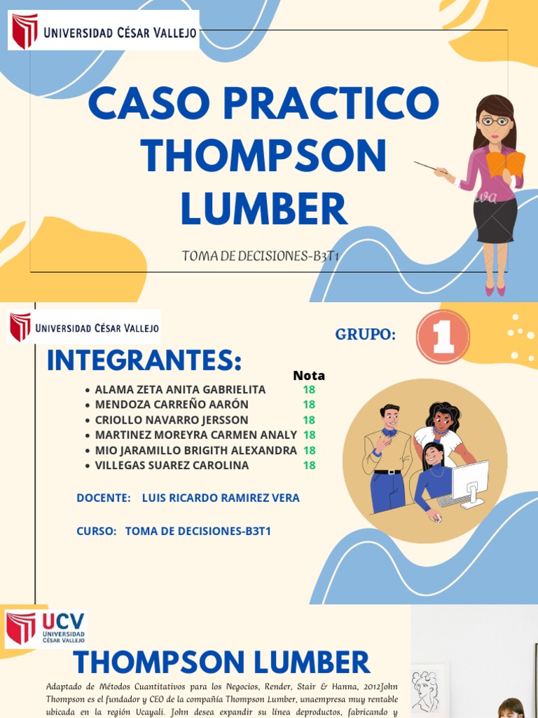 CASO PRÁCTICO Thompson Lumber PDF | PDF