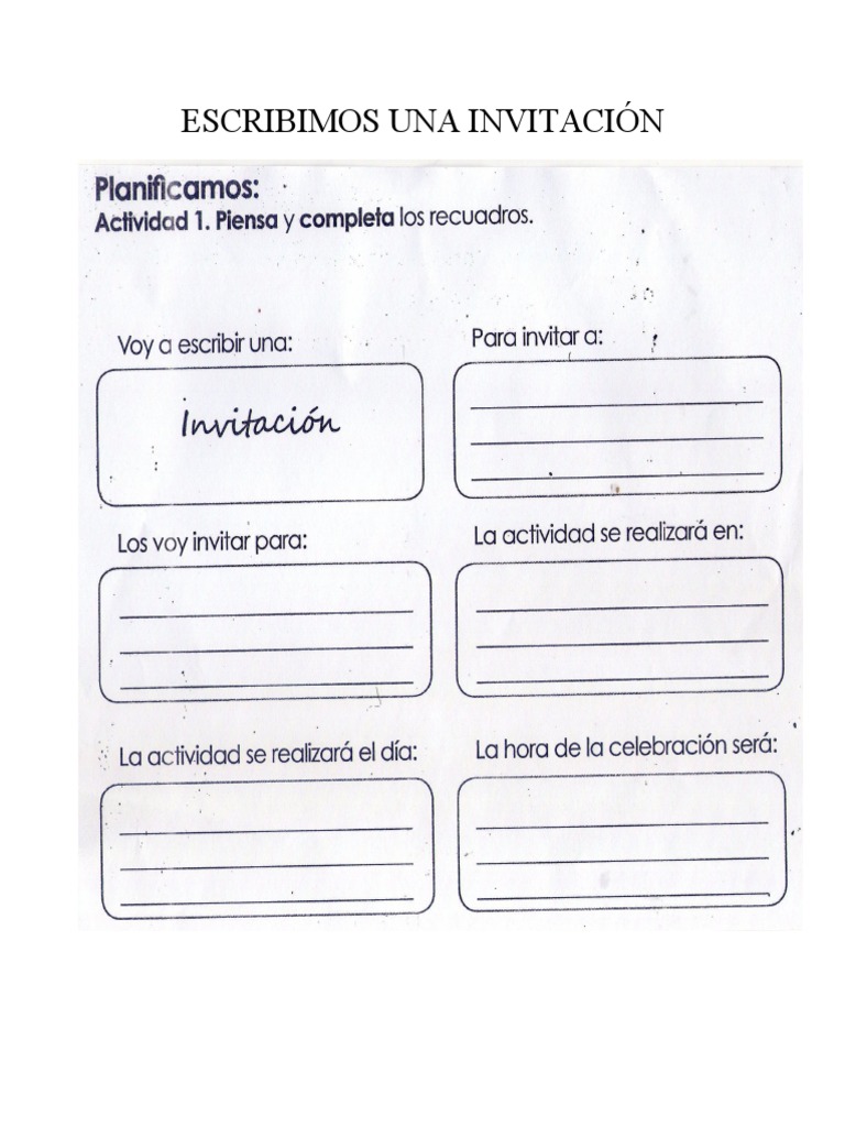 Escribimos Una Invitación | PDF
