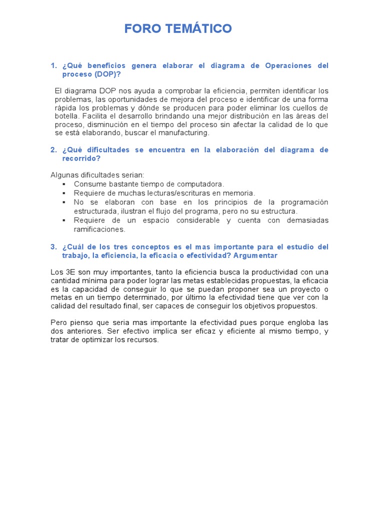 Foro Tematico | PDF