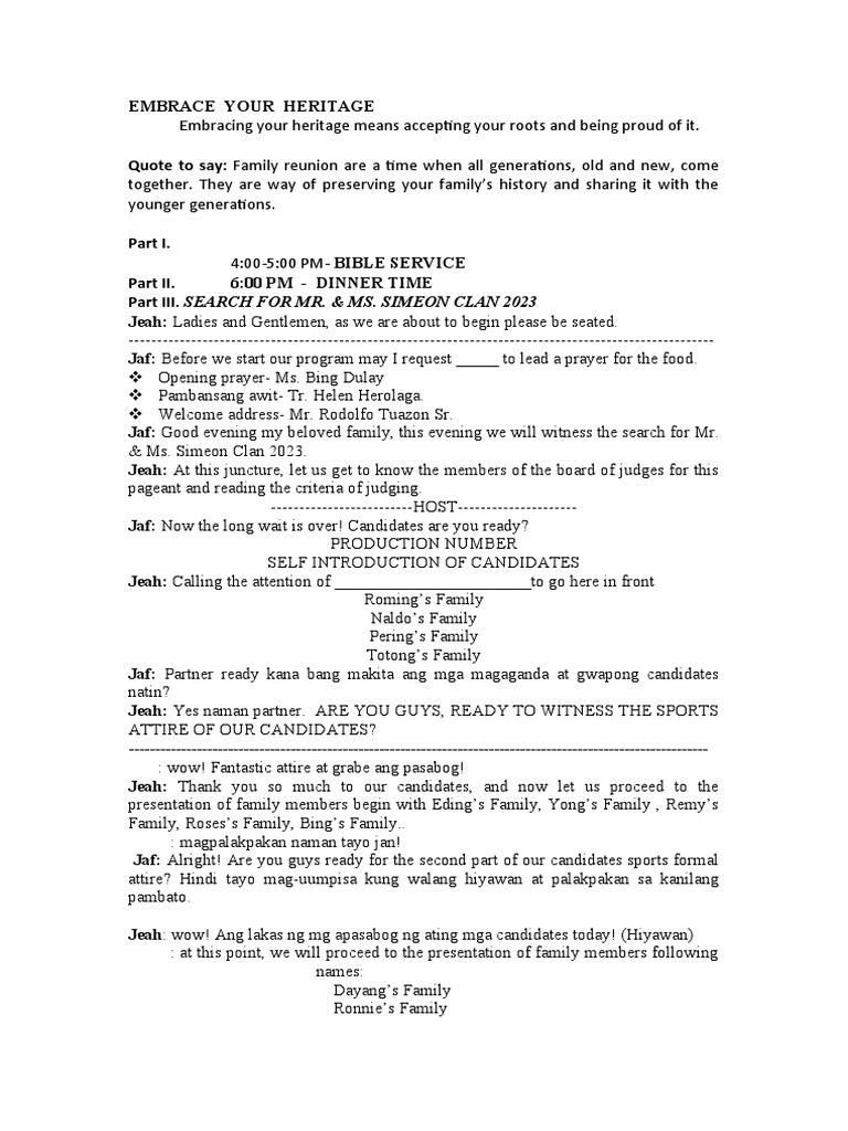 FAMILY-REUNION.docx | PDF