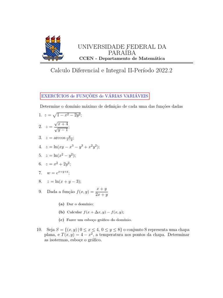 Lista2 Cal2 PDF | PDF