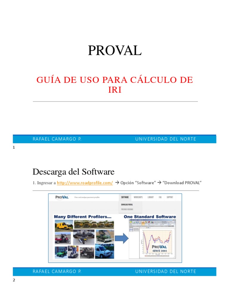 Guía de Uso del Software PROVAL | PDF | Tecnología