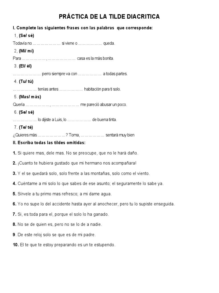 Tilde Diacritica | PDF