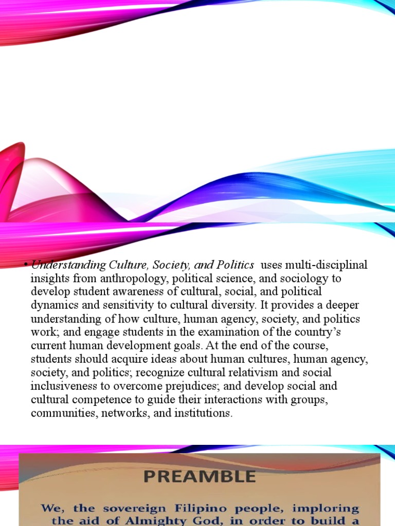 UCSP Grade 12: Culture, Society, Politics | PDF