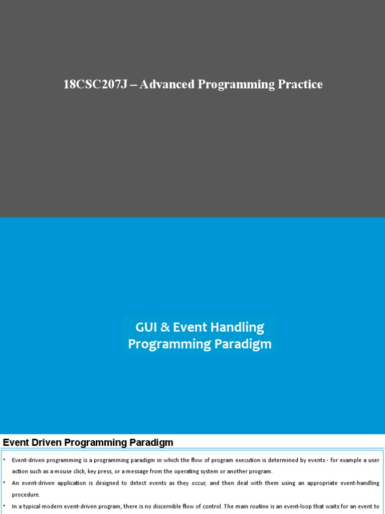 Unit 2 GUI - Event | PDF