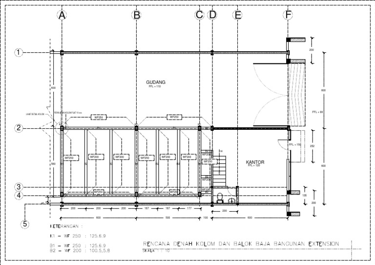 Update Denah Struktur Bangunan Existing 16.12.22 PDF | PDF