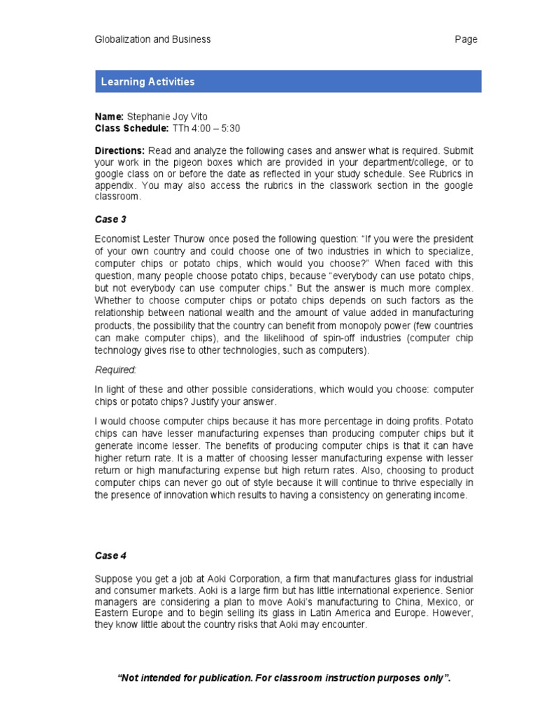 Vito Unit Ii Activity Part 2 The Environment and International Business ... Vito Unit Ii Activity Part 2 The Environment and International Business ...