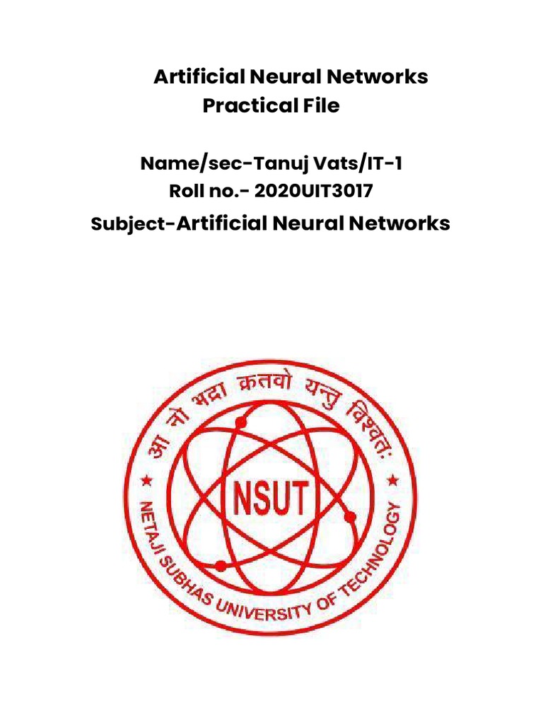 Artificial Neural Networks Pdf Pdf