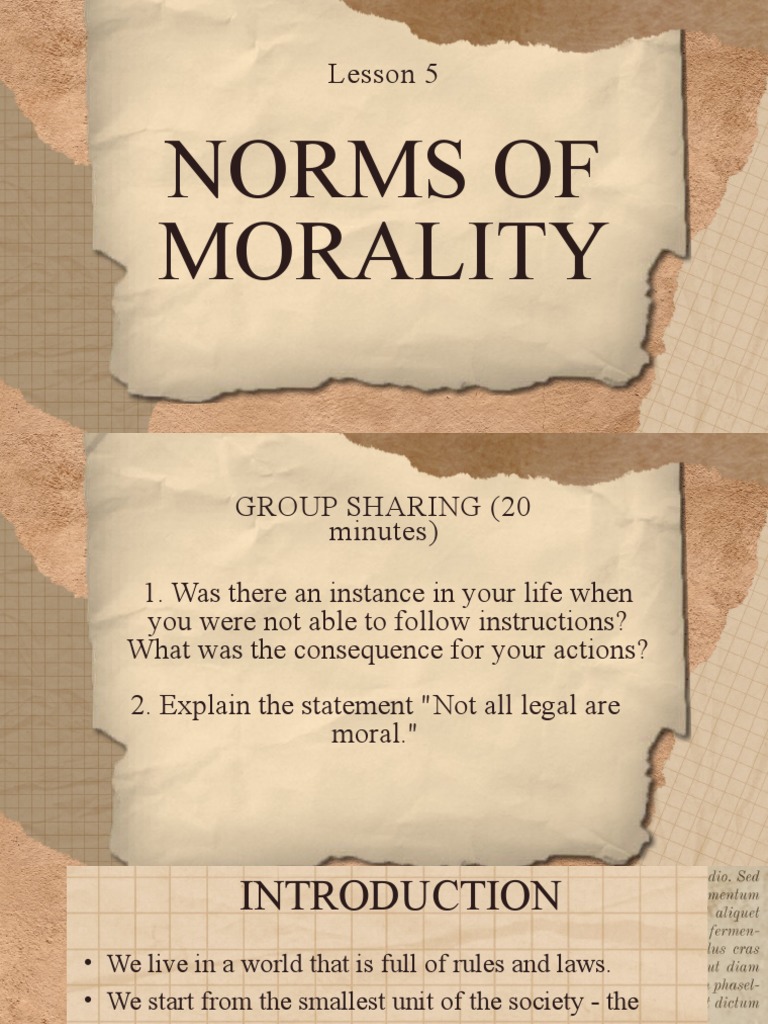 Norms of Morality | PDF | Social Science | Self-Improvement