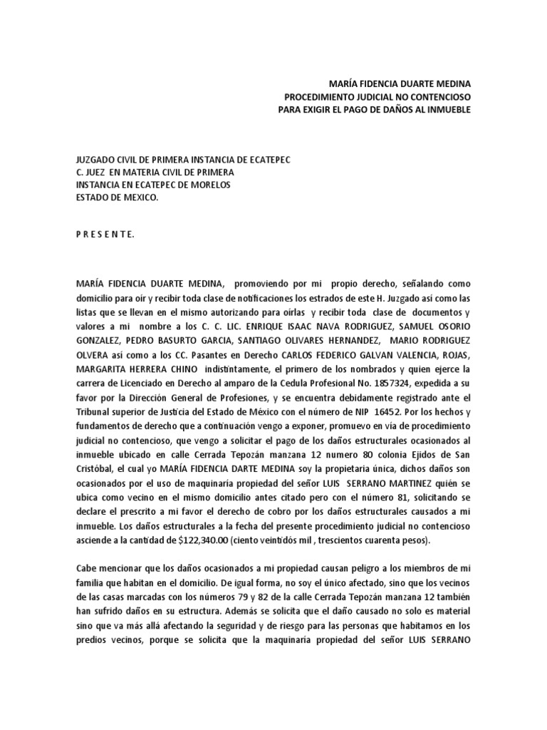 Procedimiento Judicial no Contencioso.docx | PDF | Propiedad | Judicaturas