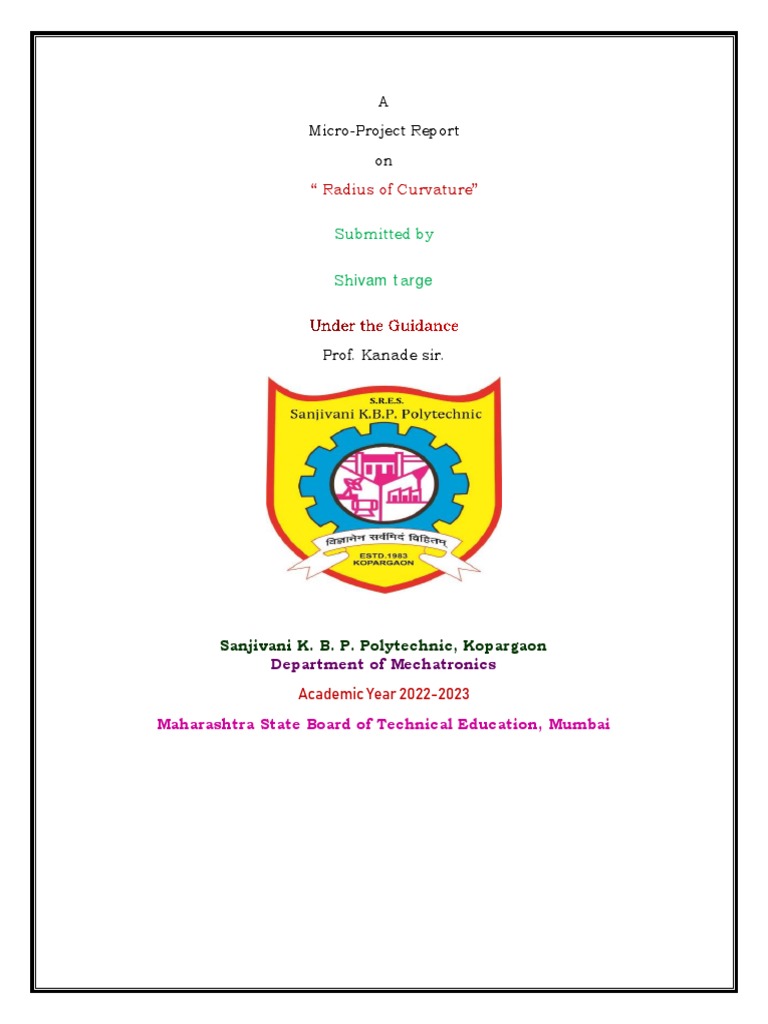 Micro Project Certificate Format-1 | PDF