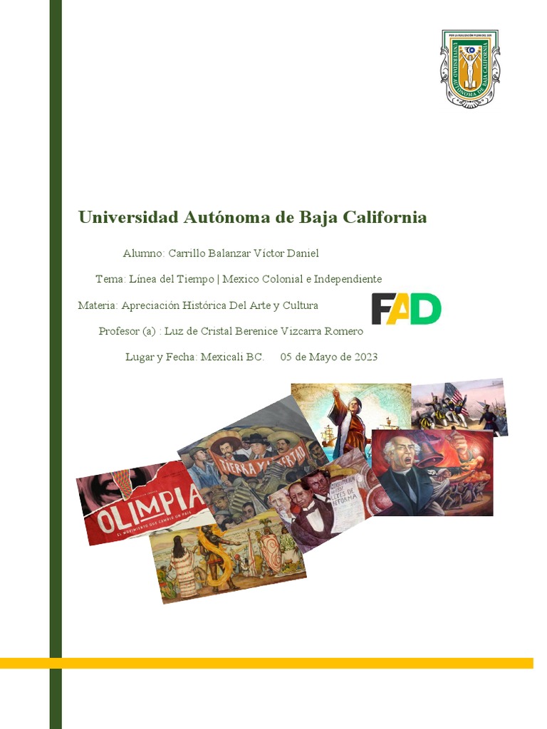 Carrillo - Balanzar - Victor - Daniel - Linea Del Tiempo | PDF