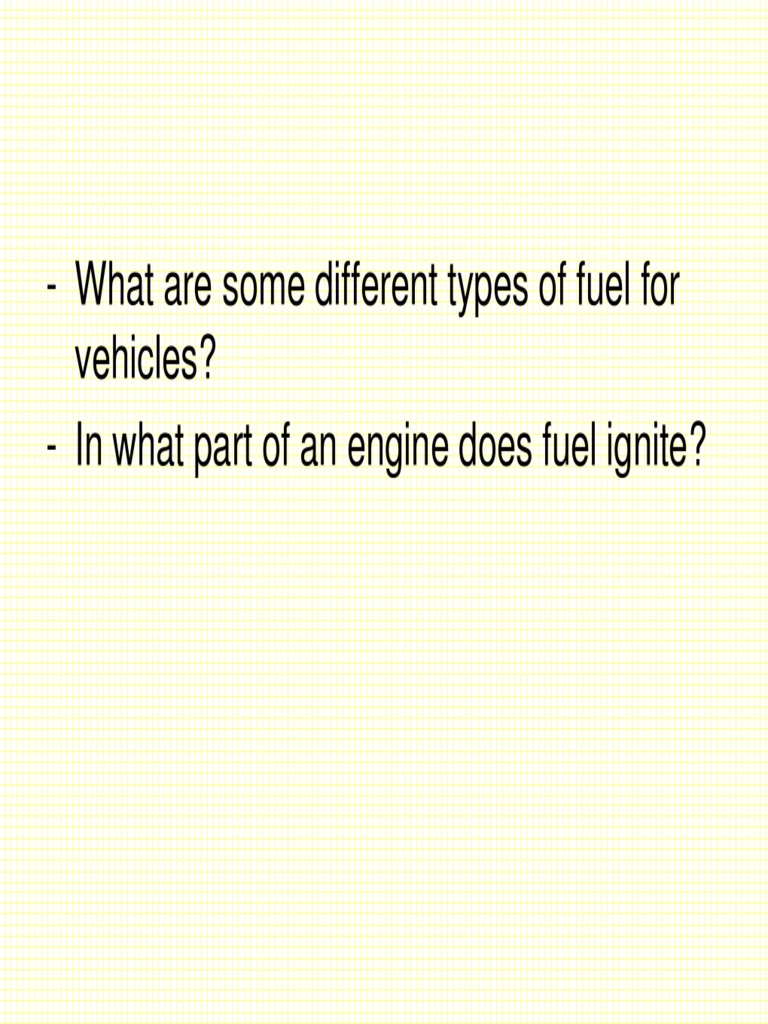 Types of Vehicle Fuels Explained | PDF | Diesel Engine | Engines