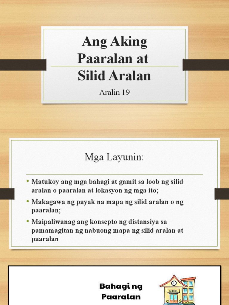 AP 1 - Aralin 19 - Ang Aking Paaralan at Silid Aralan | PDF